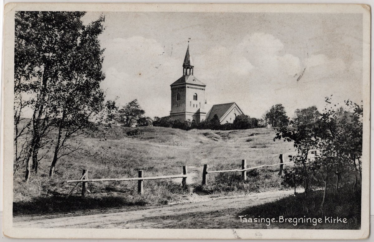Taasinge. Bregninge kirke. Stp. 1933. - Bornholm og andre øer - Eges Hule